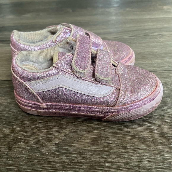 Vans | Shoes | 5 For 5 Girls Pink Glitter Vans In Size 6 These Are ...
